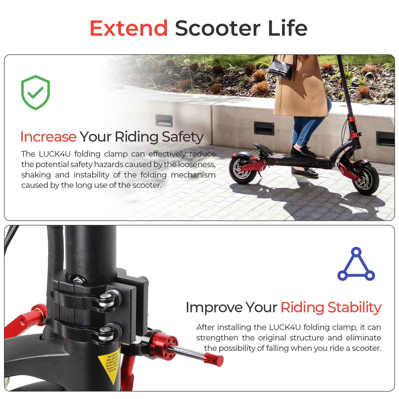 Black Folding Clamp for Zero 8X 10X 11X SPeedual Dualtron DT3 – ULIP