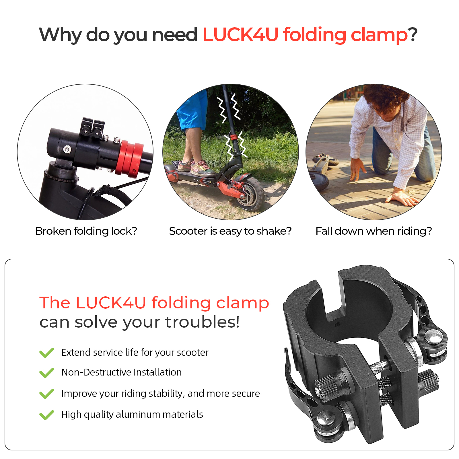 Black Folding Clamp for Zero 8X 10X 11X SPeedual Dualtron DT3 – ULIP