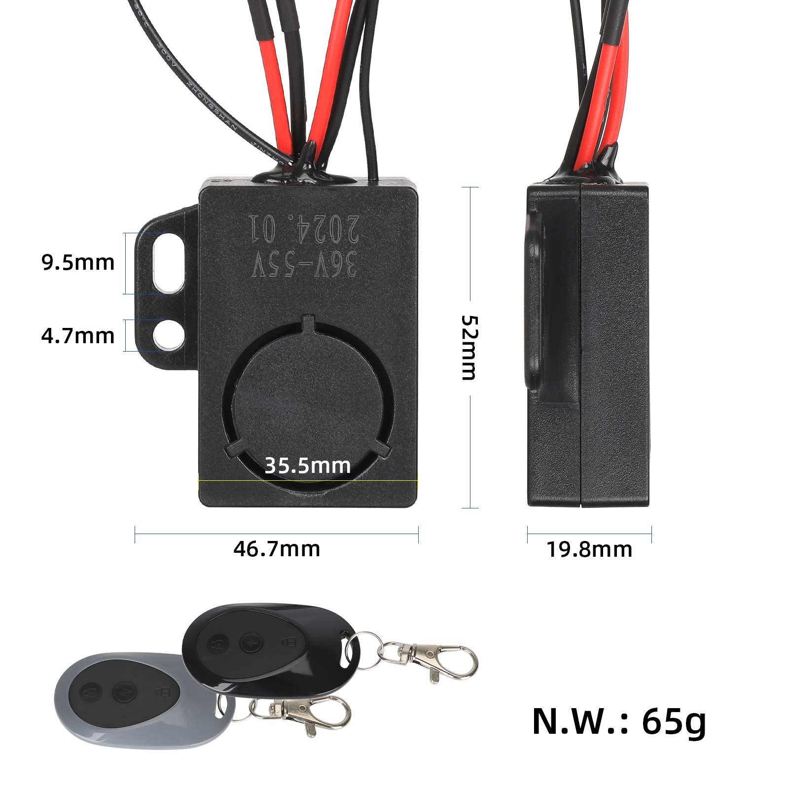 Black-gray Remote Control Alarm Suit for Segway G30 Max scooters – ULIP