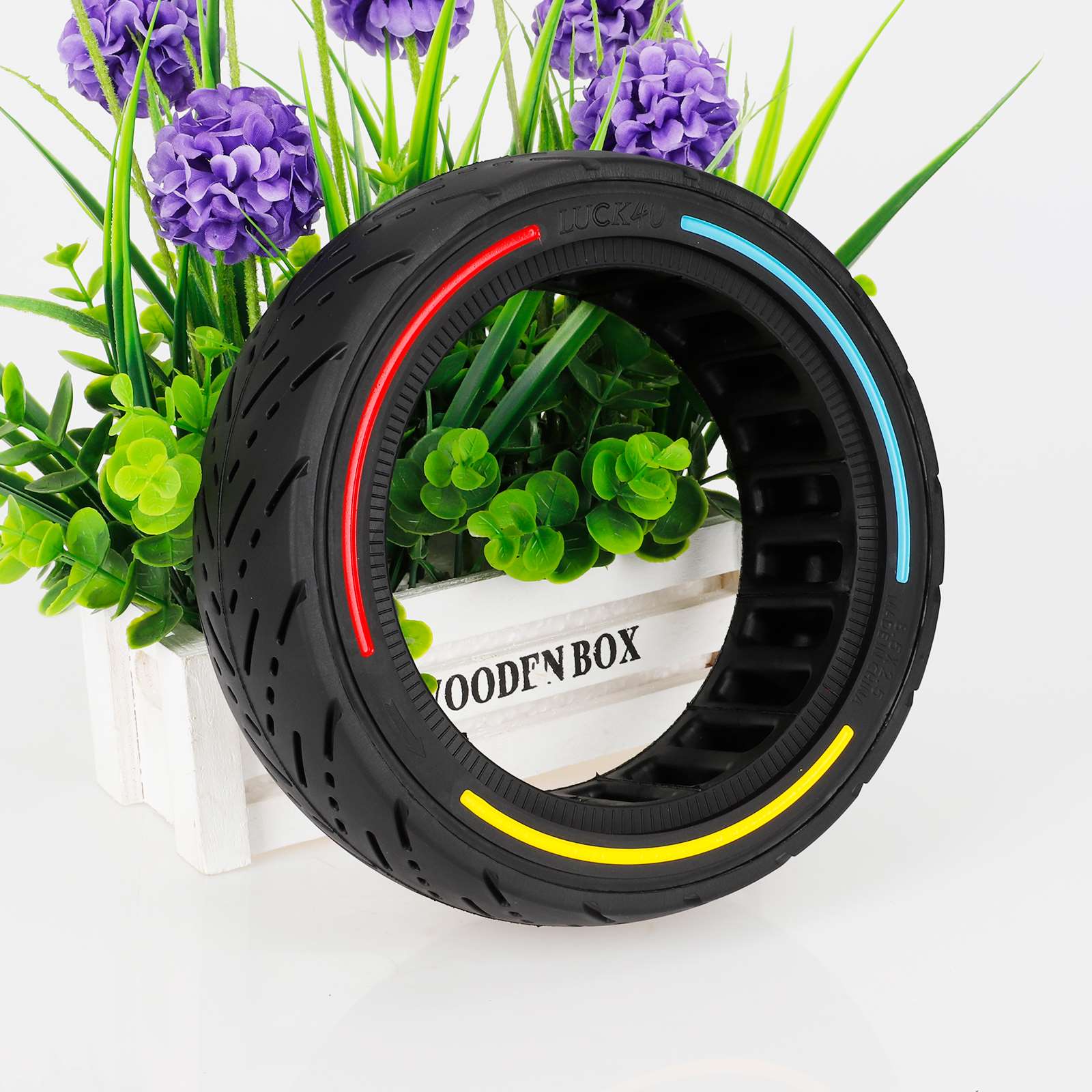 LUCK4U 8.5*2.5 city road solid tire with three colours circle – ULIP