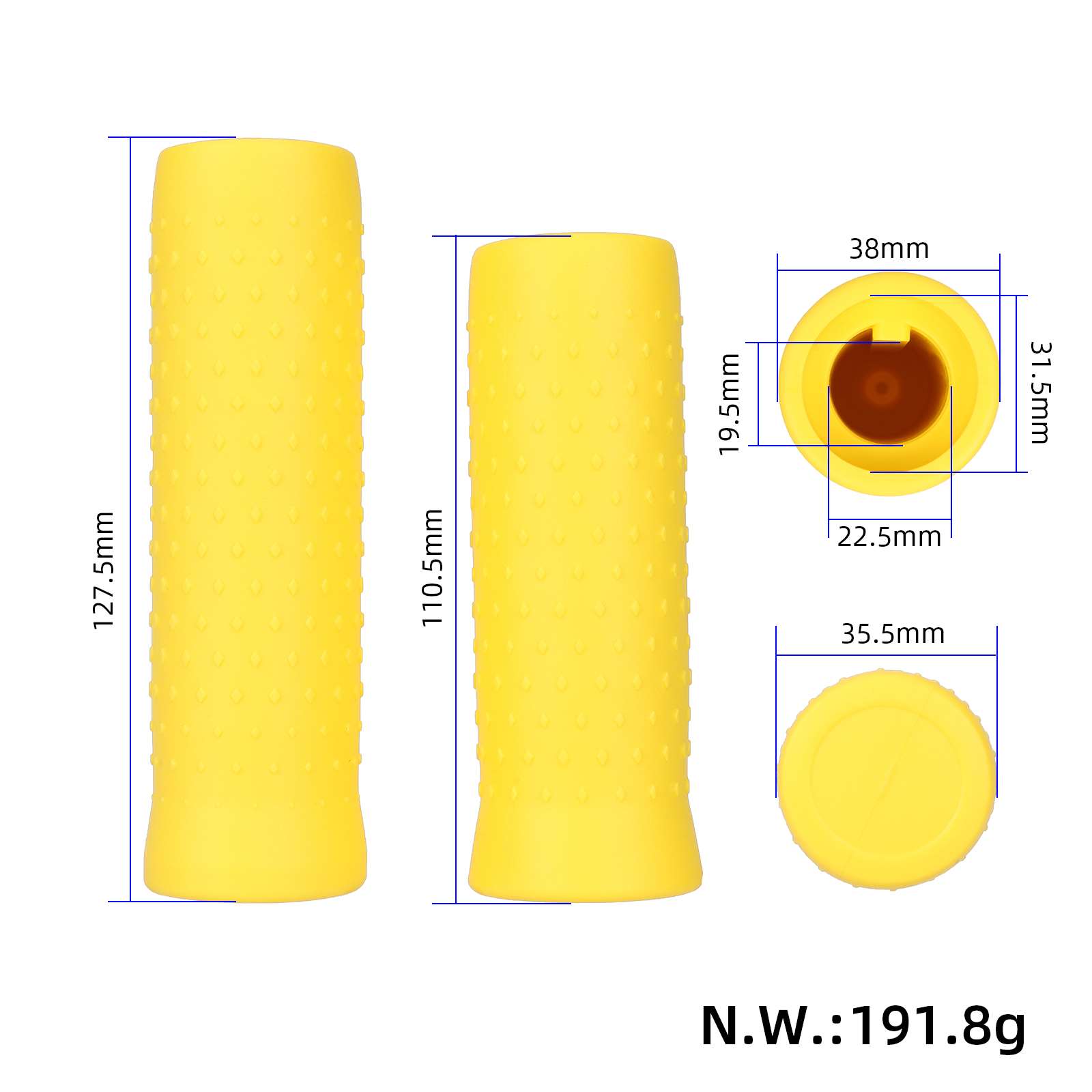 Yellow handlebar covers for G30 Max – ULIP