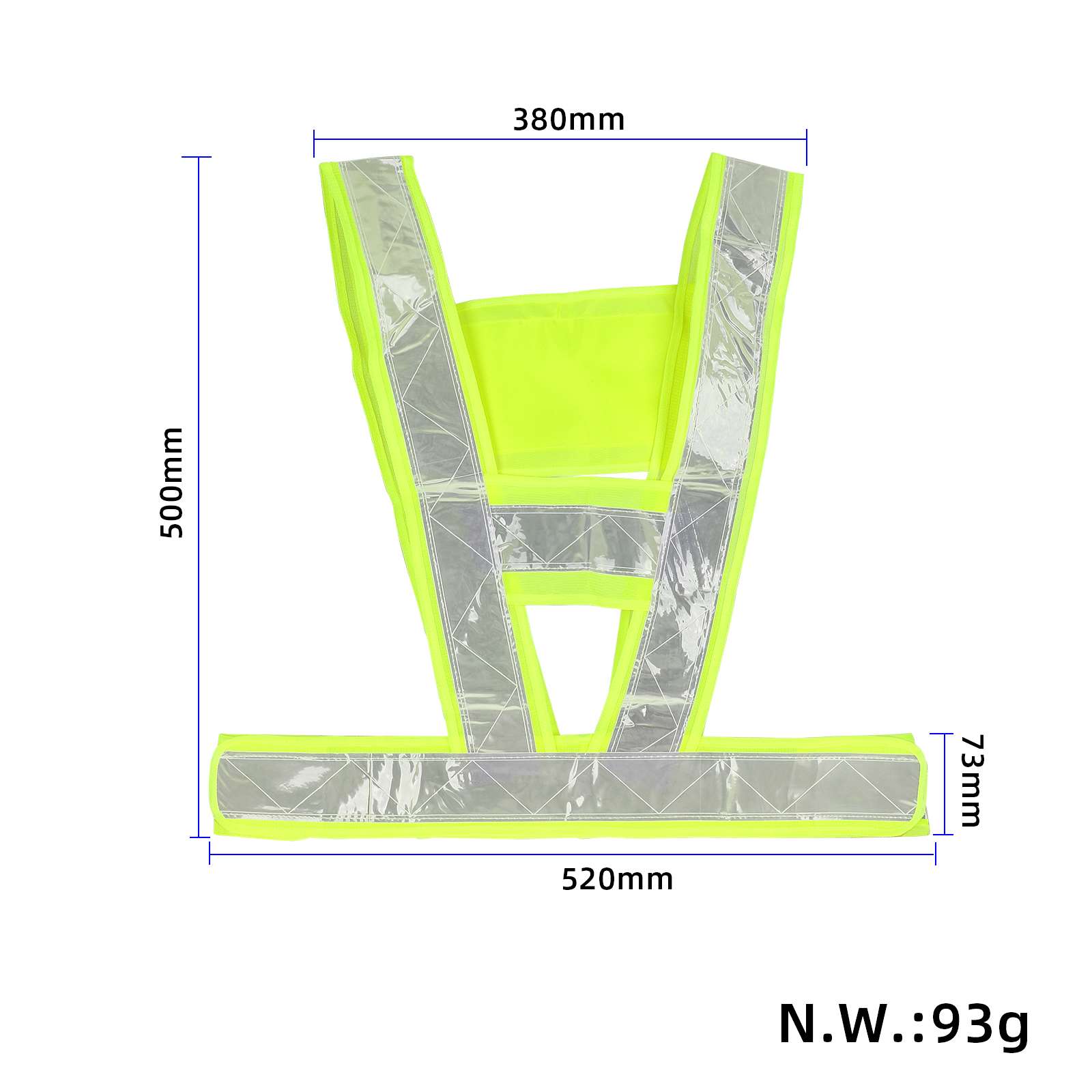 Fluorescent green V-reflective vest – ULIP