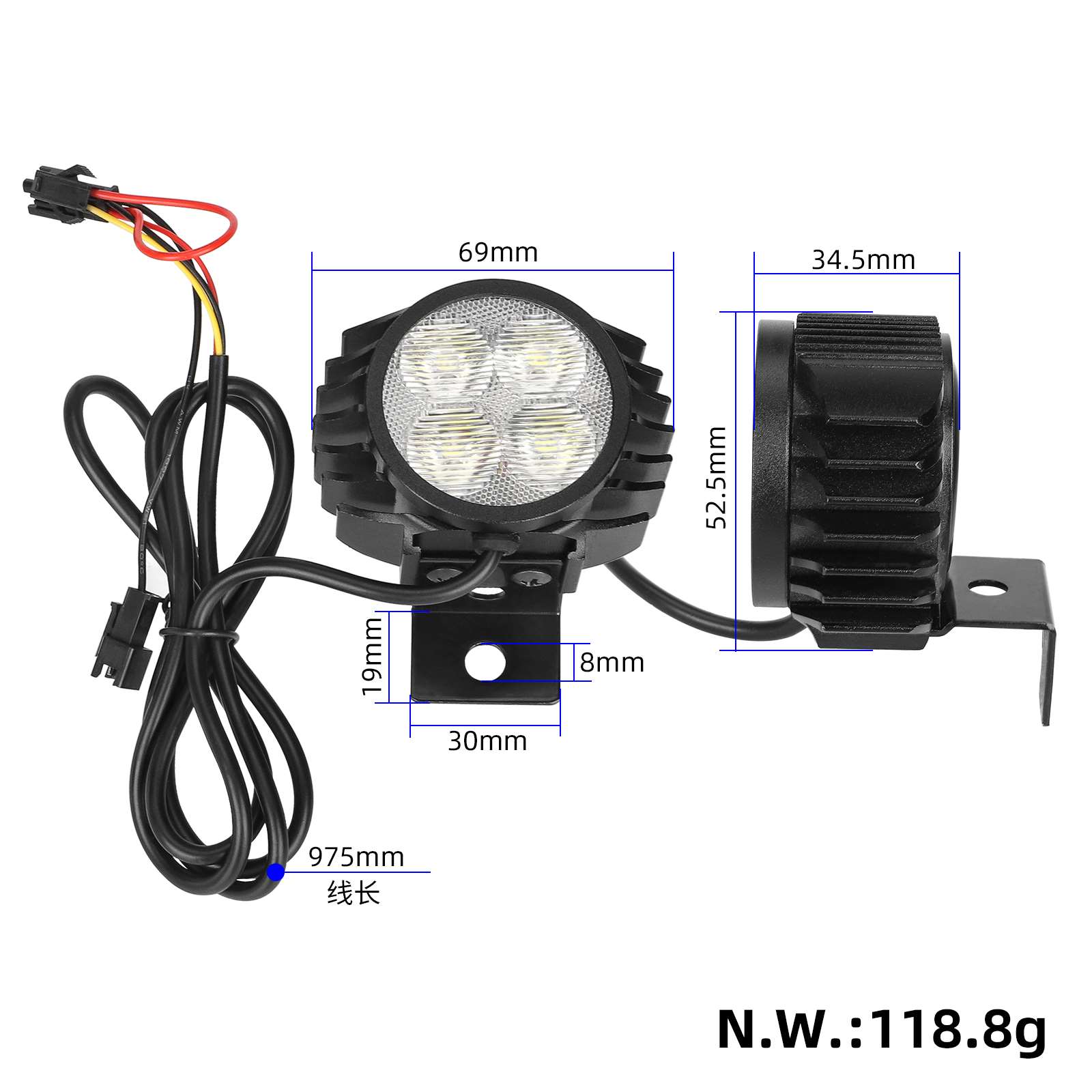 Front light with bell for Kugoo M4 scooters(36-72V) – ULIP