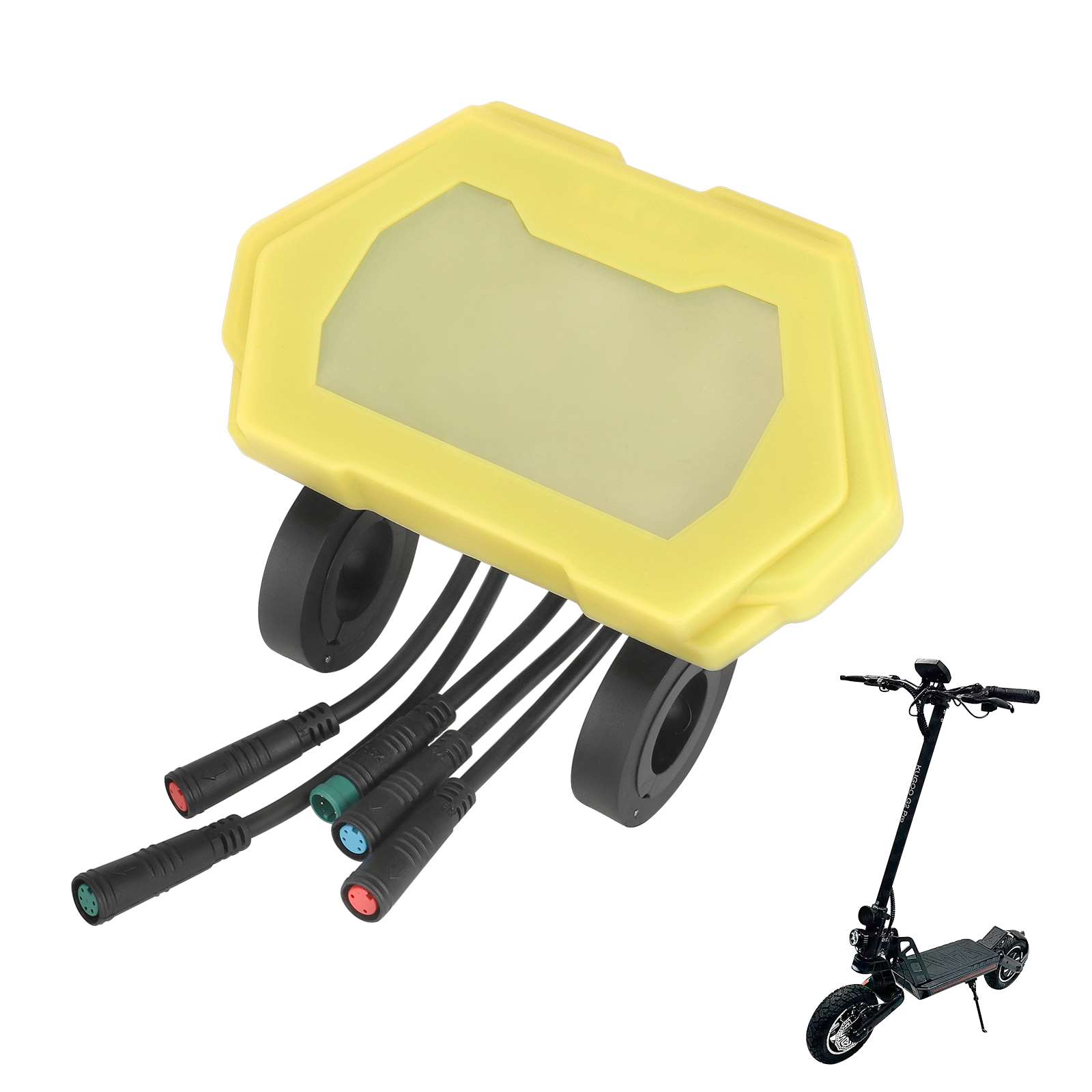 Yellow waterproof silicone display cover for Kukirin Kugoo G2 Pro ...